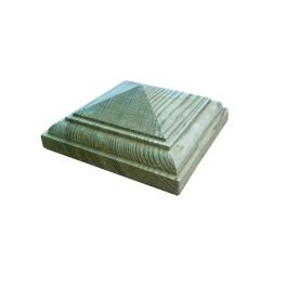 100mm Wooden Temple Post Cap Green Treated