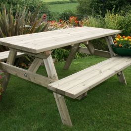 Wye Rectangular Picnic Table | Southern Timber | Devon & Cornwall