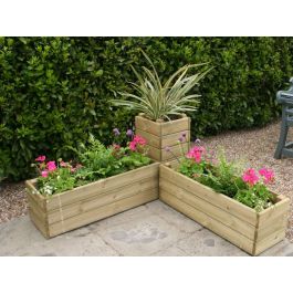 (HCP) Corner Planter (2 parts)